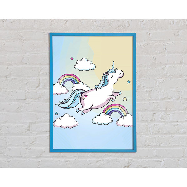 Isabelle & Max Flying Unicorn Rainbows - Single Picture Frame Print | Wayfair.co.uk